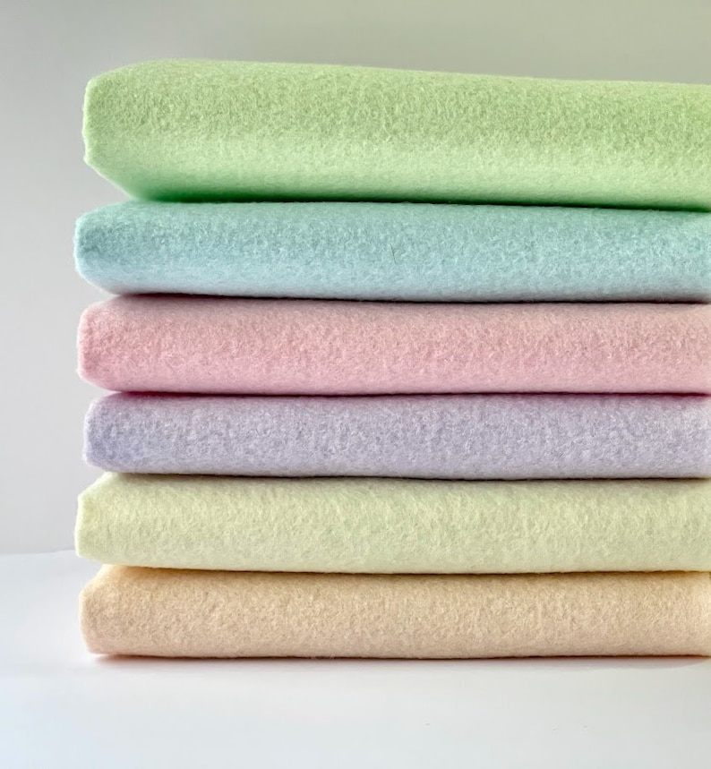 Pastel Felt Color Set 12 X 18 Wool Felt Sheets - Etsy