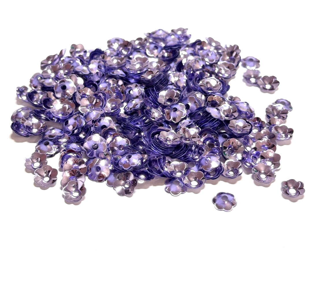 Fully Cupped Metallic Lilac Flower Sequins 6mm - Etsy