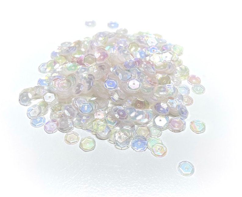 Transparent Iridescent Clear Sequins Multiple Sizes Available | Etsy