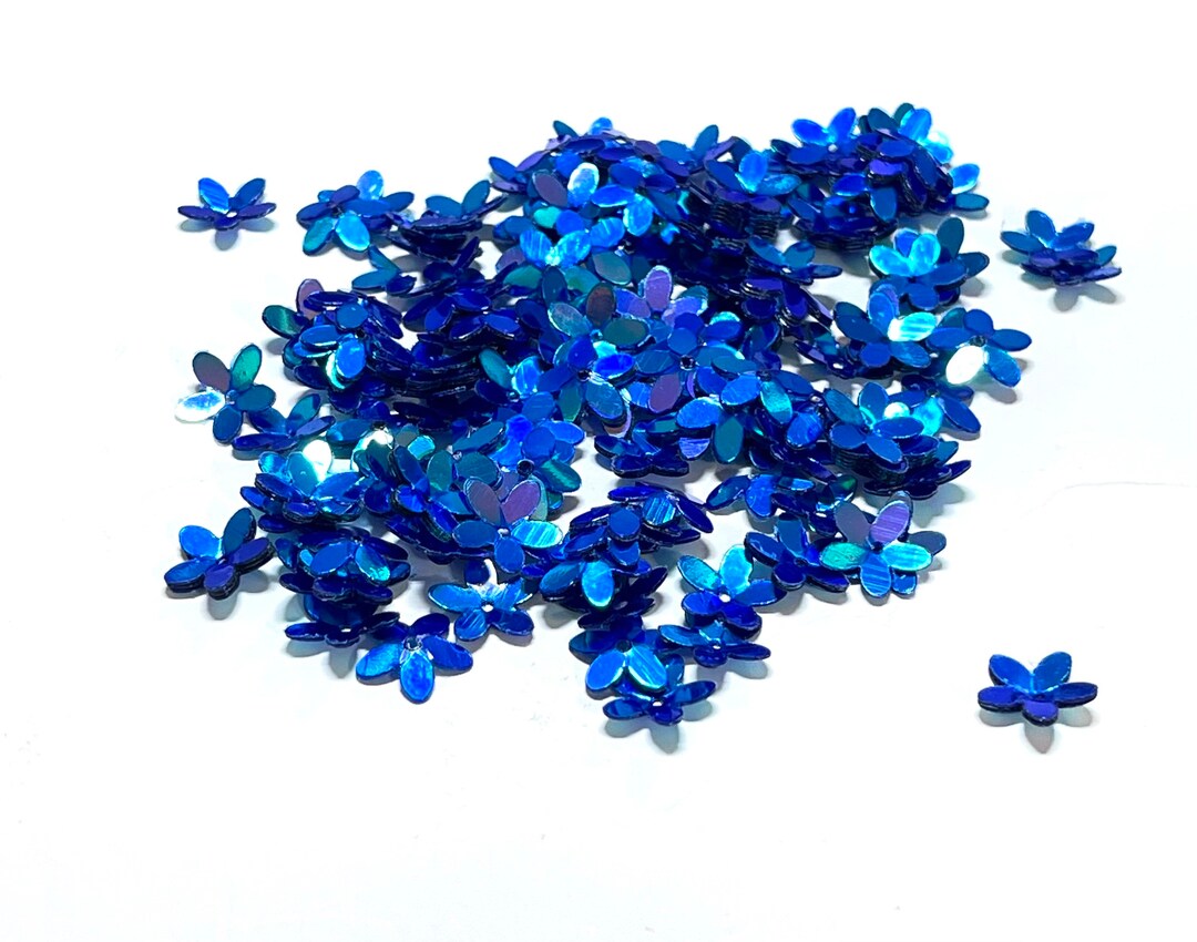 10mm Crystal Metallic Royal Blue Cupped Flower Sequins - Etsy