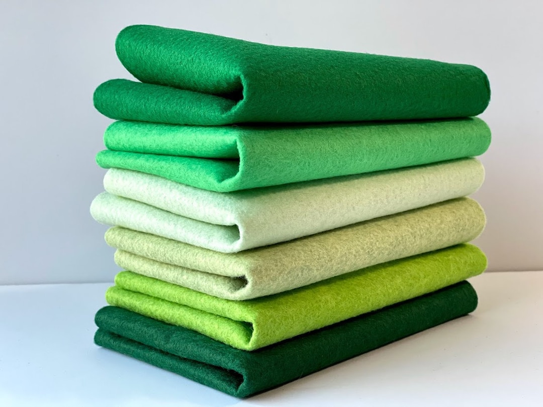 Easy Being Green Felt Color Set 9 X 12 Wool Felt - Etsy