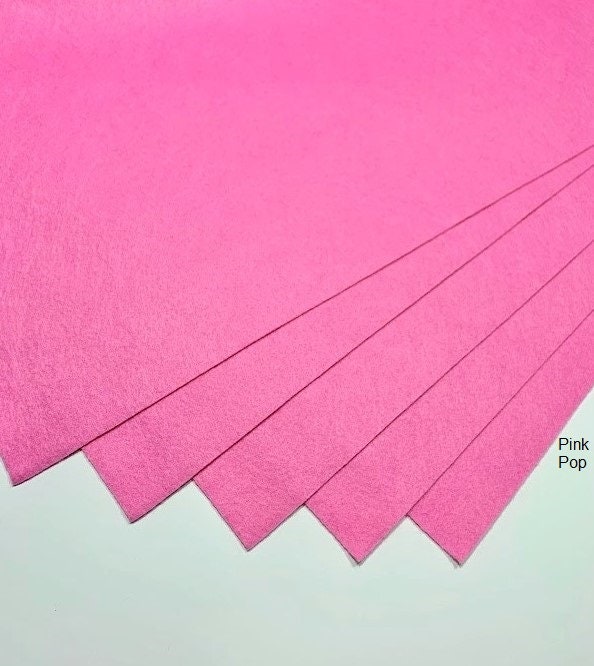 Pretty in Pink Felt Color Set 9 X 12 Wool Felt | Etsy