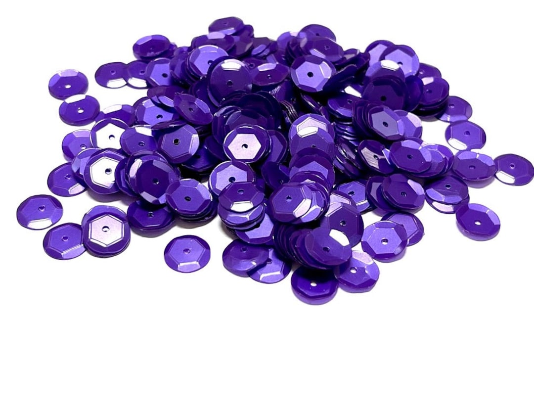 Satin Dark Purple Sequins Multiple Sizes Available - Etsy