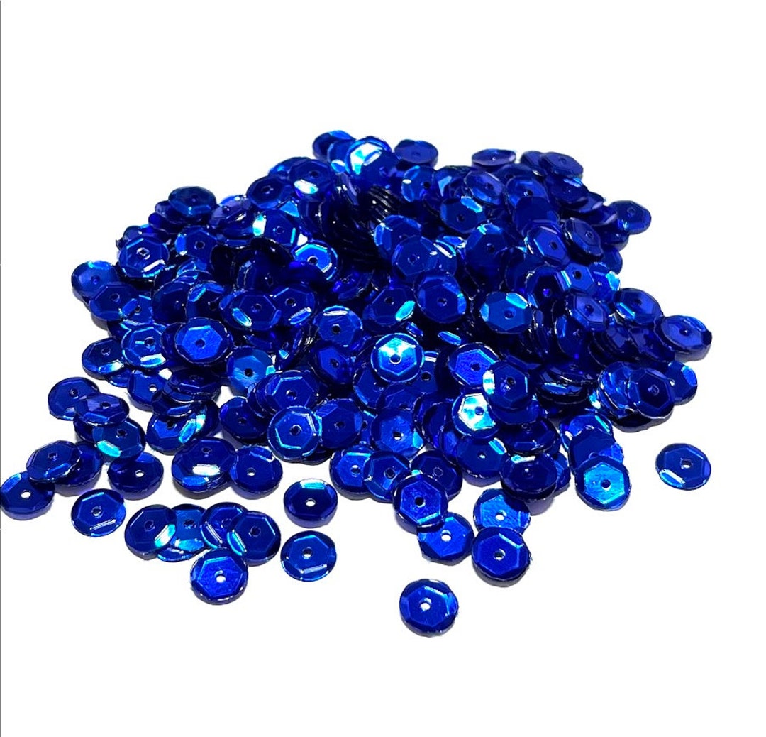 Metallic Cobalt Blue Sequins Multiple Sizes Available - Etsy