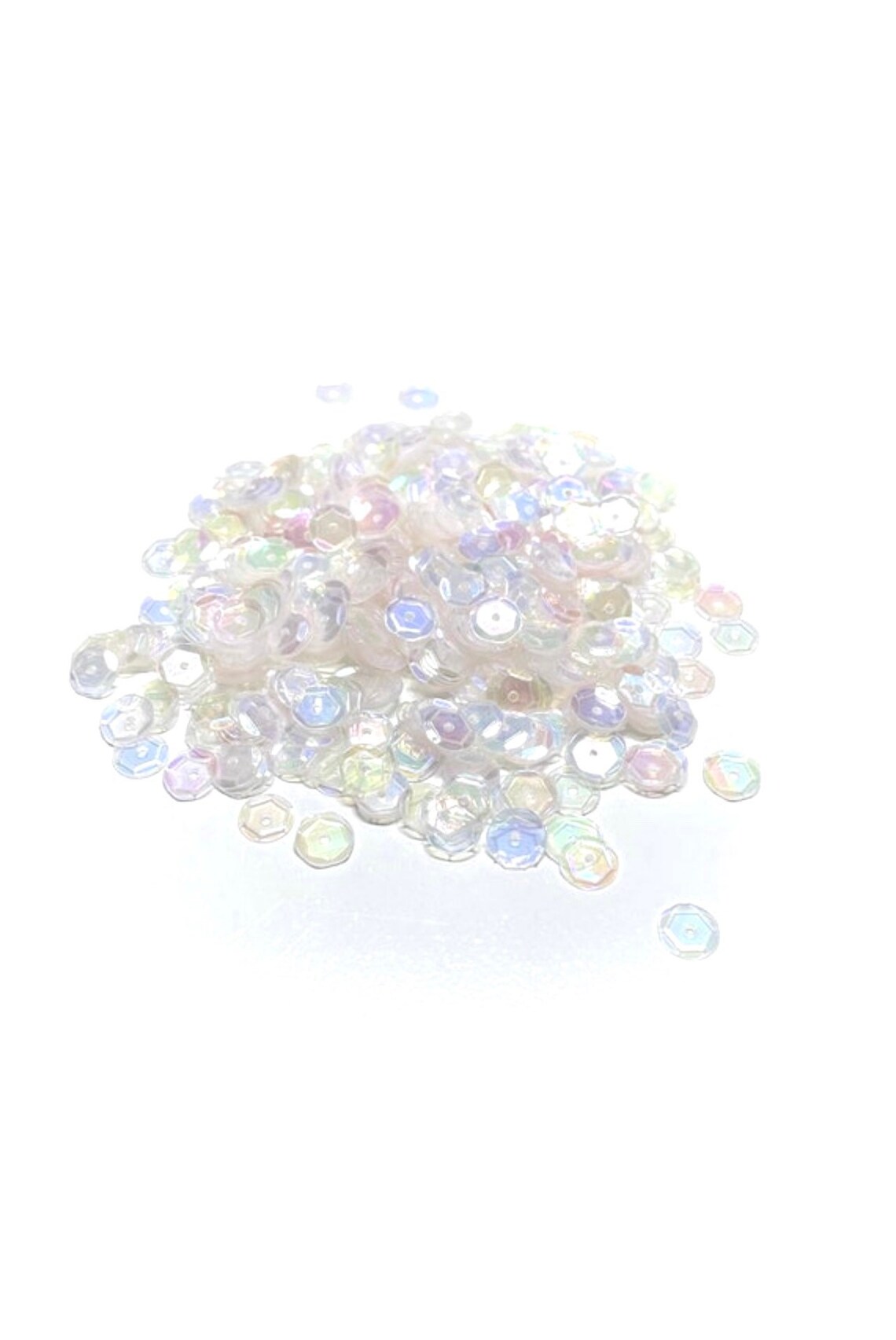 Transparent Iridescent Clear Sequins Multiple Sizes Available | Etsy