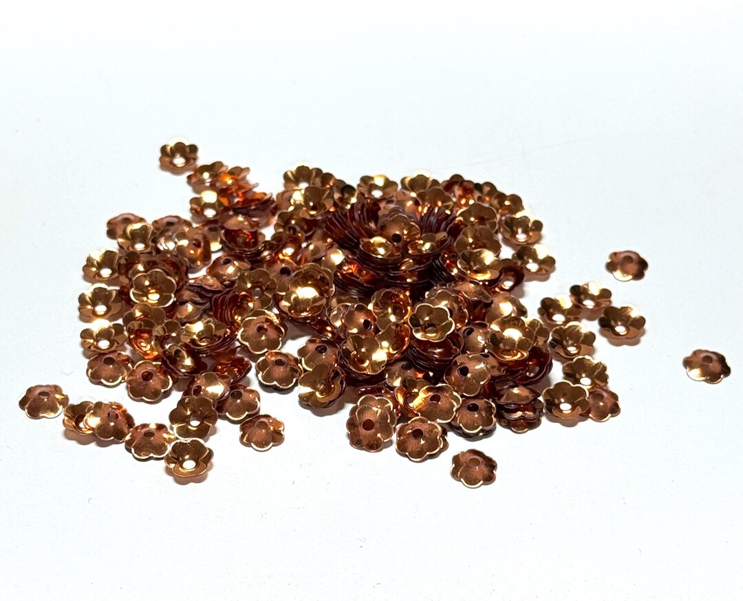 Fully Cupped Metallic Light Aztec Gold Flower Sequins 6mm - Etsy