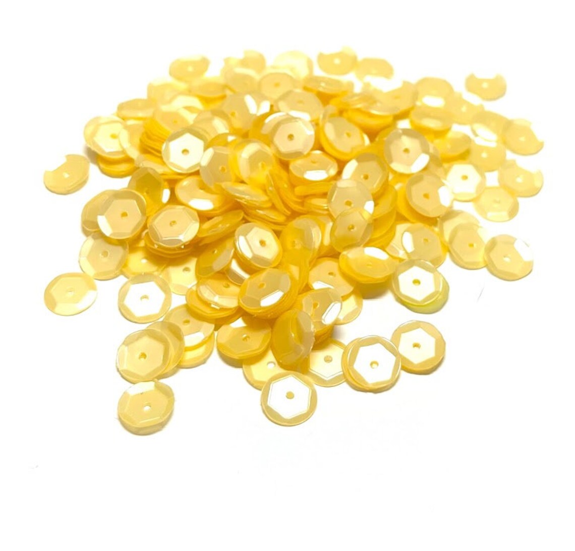 Satin Pale Yellow Sequins Multiple Sizes Available | Etsy