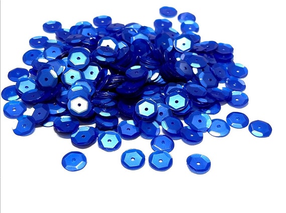 Satin Blue Sequins Multiple Sizes Available - Etsy