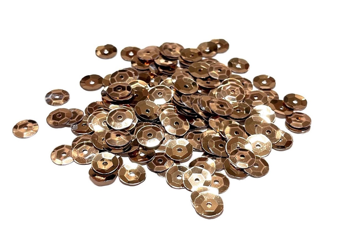 Metallic Brass Sequins 8mm Slightly Cupped - Etsy