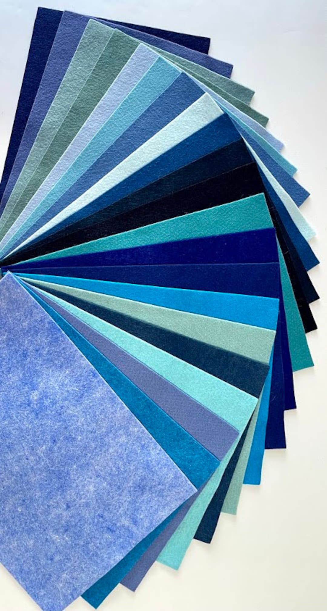 Shades of Blue Felt Color Set 9 X 12 Wool Blend Felt 21 Sheets - Etsy