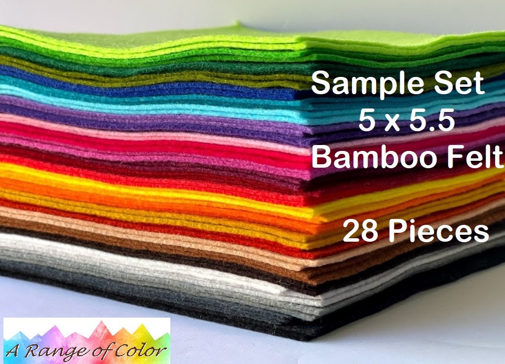 Complete Color Array Sample Set 5 X 5.5 Bamboo Felt | Etsy