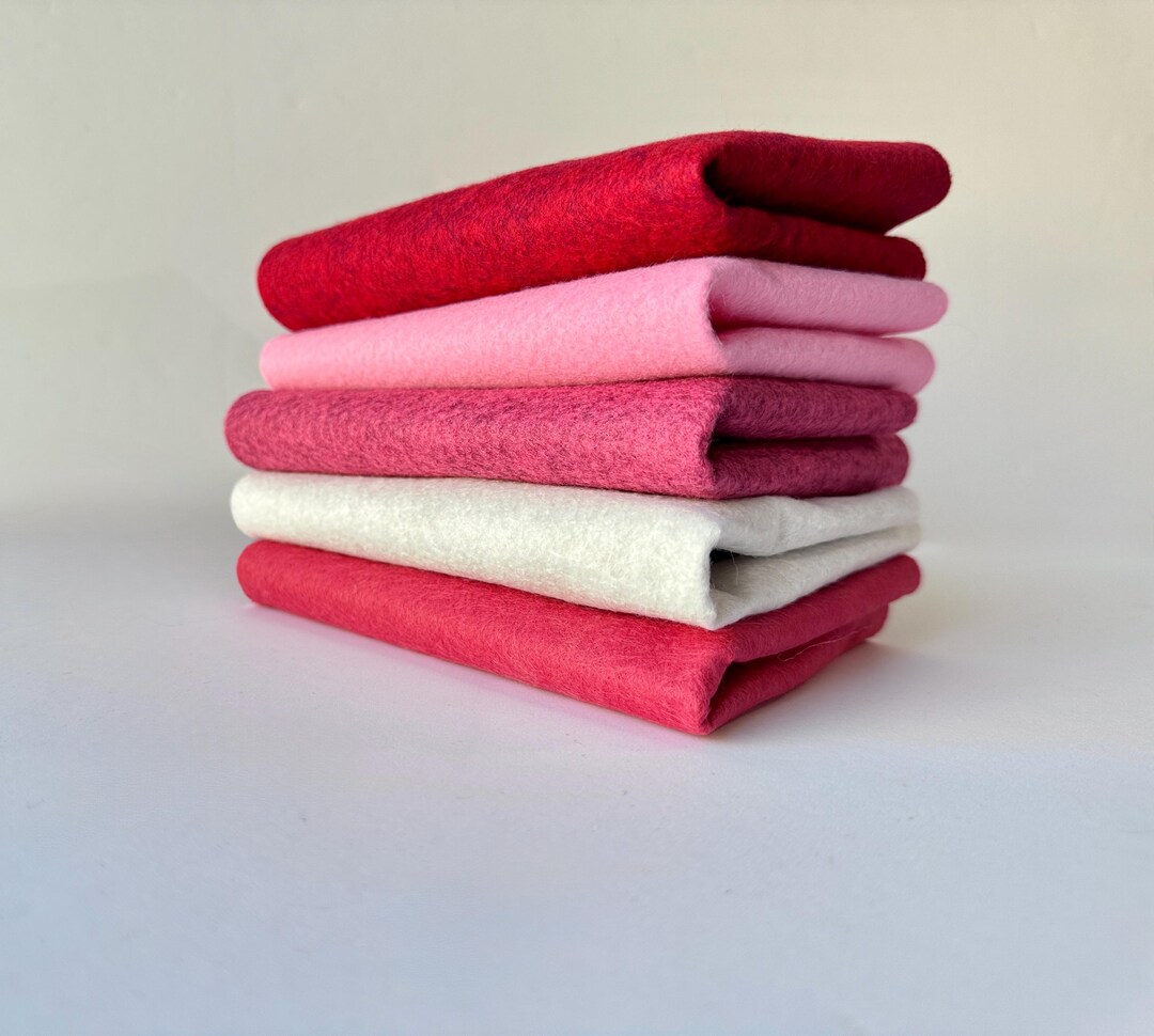 Valentine Sweetheart Felt Color Set 9 X 12 Wool Felt - Etsy