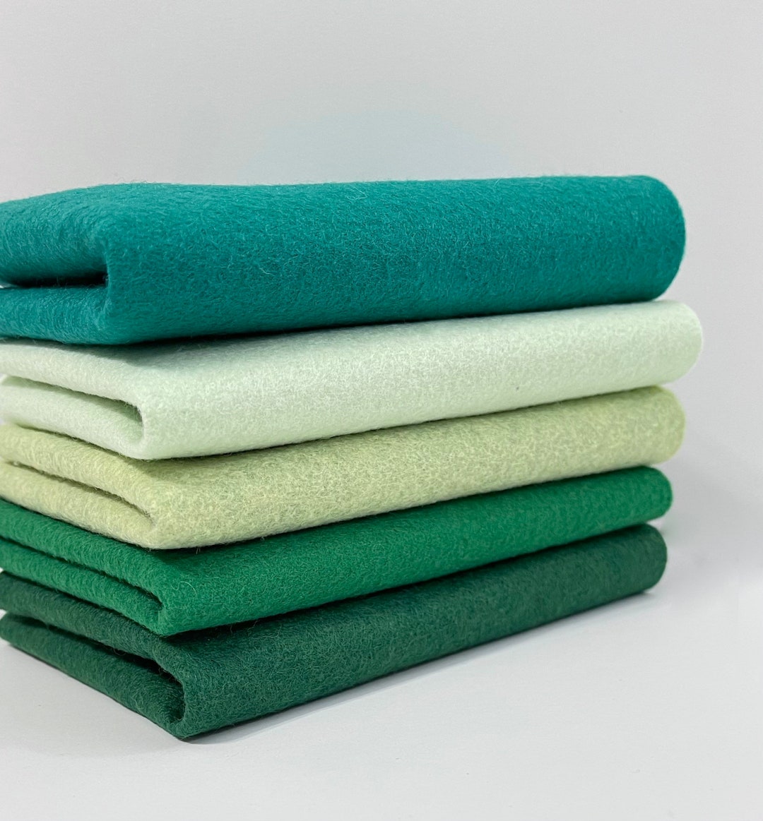Popular Greens Felt Color Set 9 X 12 Wool Felt - Etsy