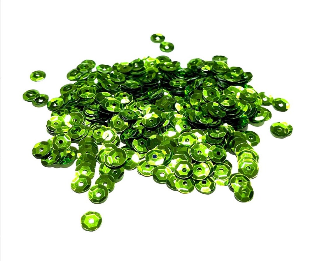 Metallic Kelly Green Sequins Multiple Sizes Available - Etsy