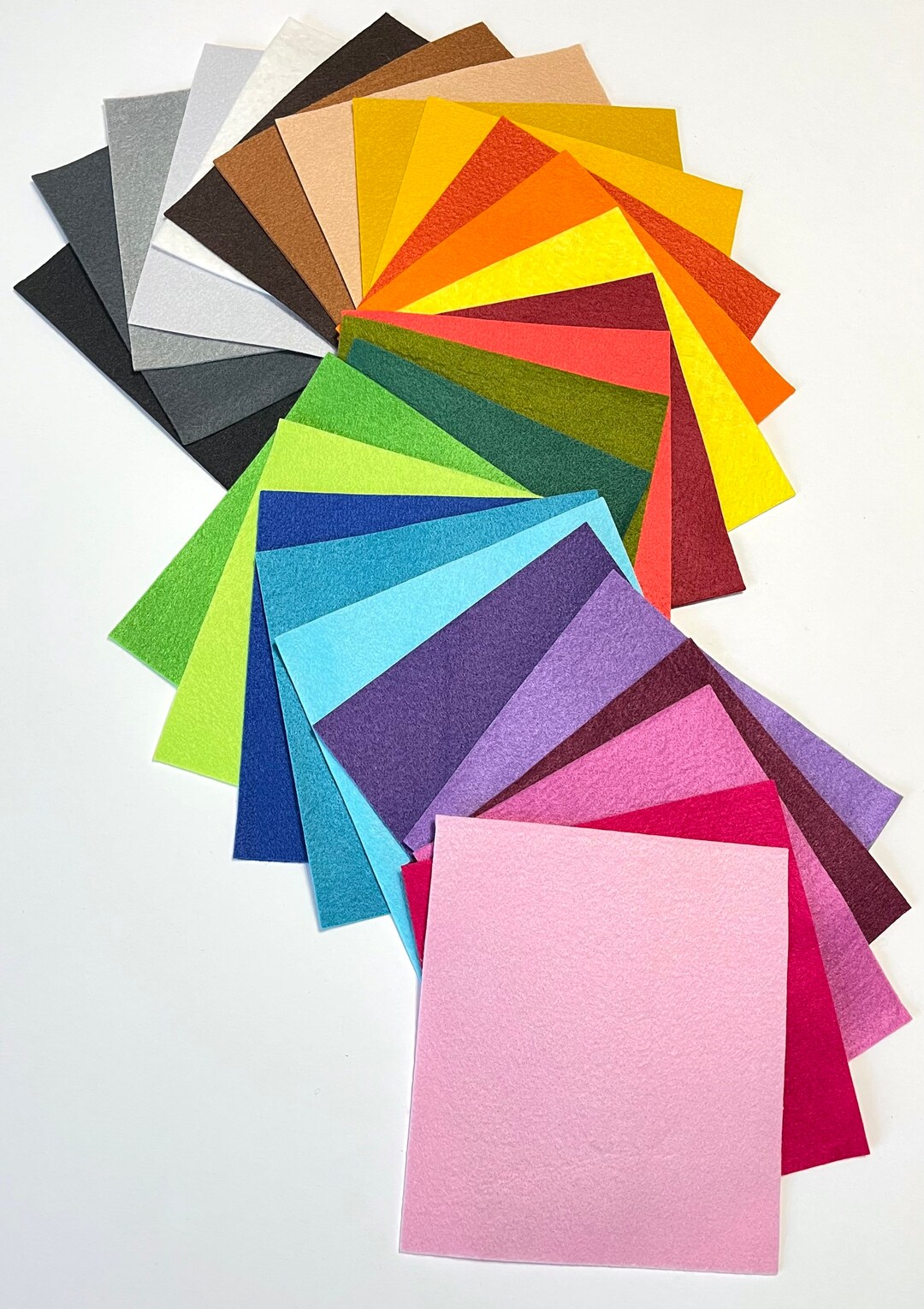 Complete Color Array Sample Set 5 X 5.5 Bamboo Felt CLEARANCE - Etsy