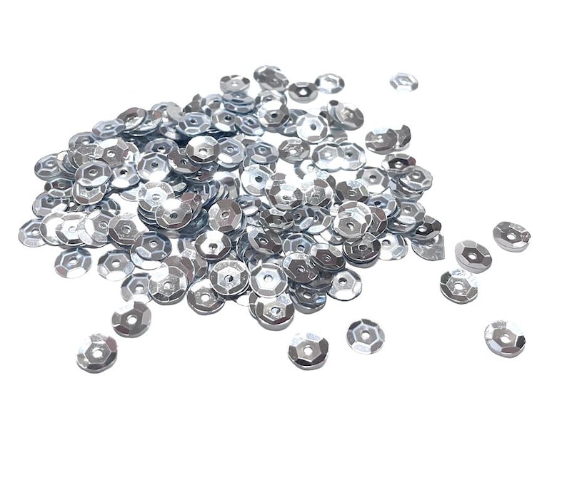 Metallic Silver Sequins Multiple Sizes Available - Etsy