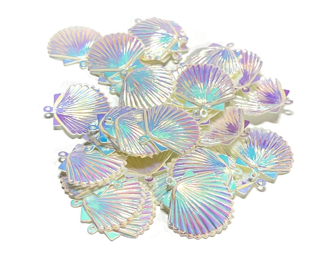 22mm Crystal Opaque Creme Puff Large Shell Sequins - Etsy