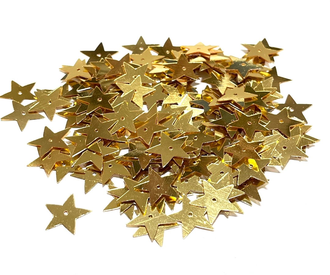 15mm Gold Metallic Stars FLAT Sequins - Etsy