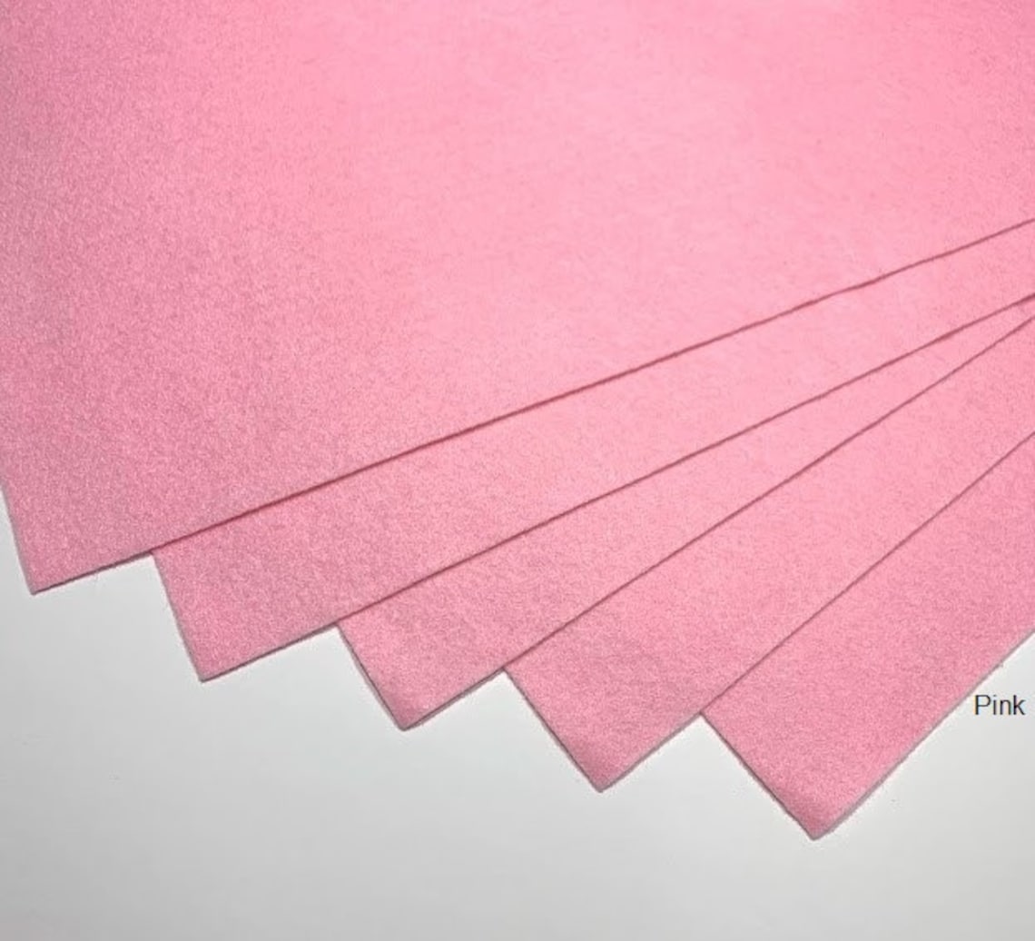 Pretty in Pink Felt Color Set 9 X 12 Wool Felt | Etsy