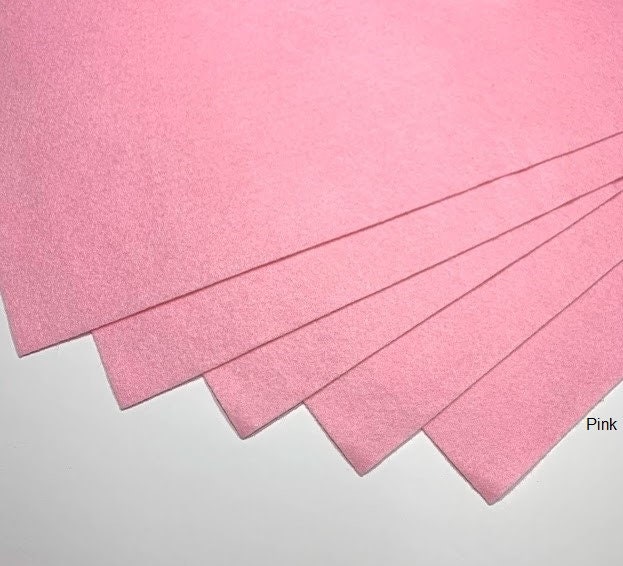 Pretty in Pink Felt Color Set 9 X 12 Wool Felt | Etsy