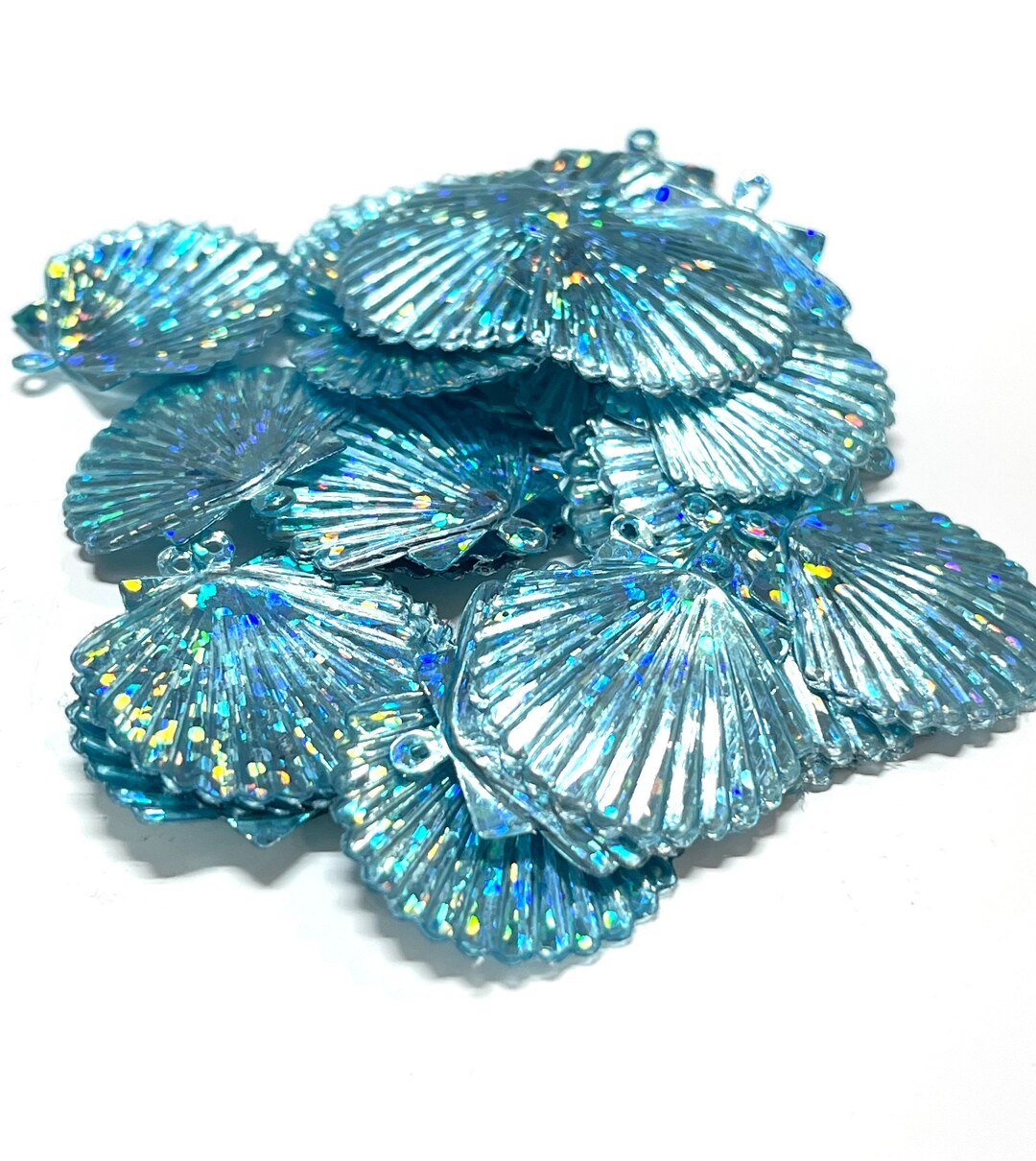 22mm Hologram Aquamarine Large Shell Sequins - Etsy