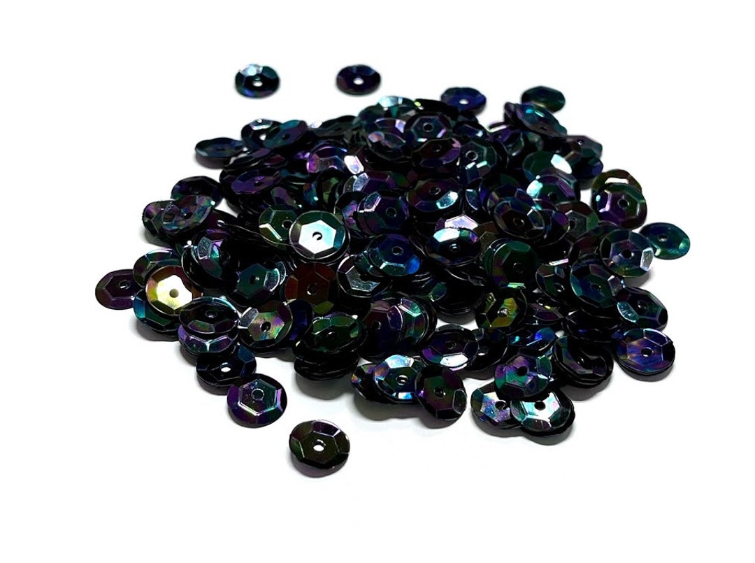 Black Iridescent Sequins Multiple Sizes Available - Etsy