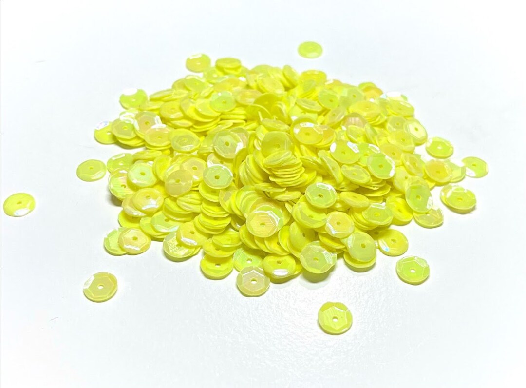 Opaque Iridescent Light Lemon Yellow Sequins 6mm - Etsy
