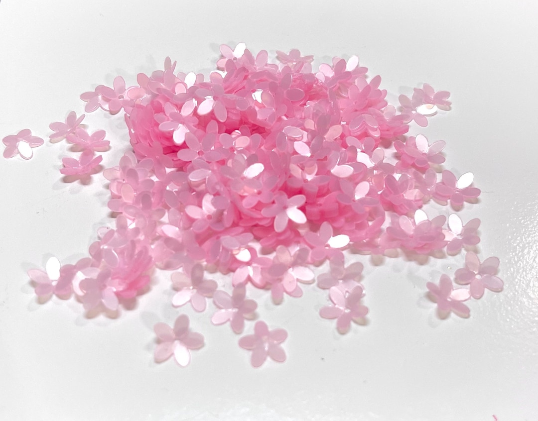 10mm Satin Light Pink Cupped Flower Sequins - Etsy