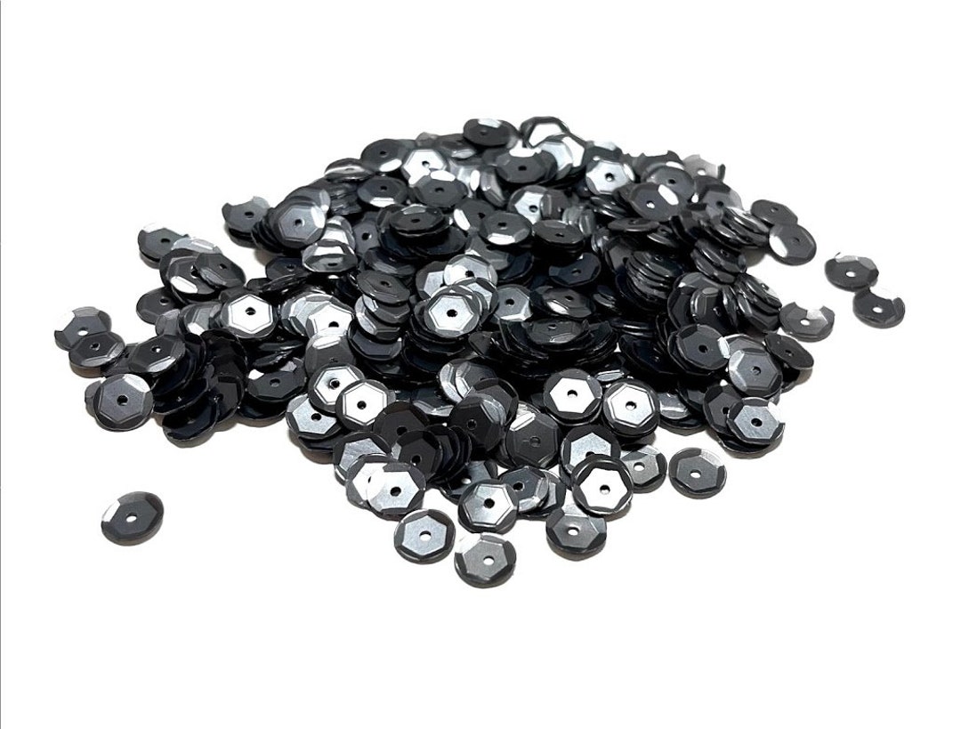 Satin Gunmetal Gray Sequins Multiple Sizes Available - Etsy.de