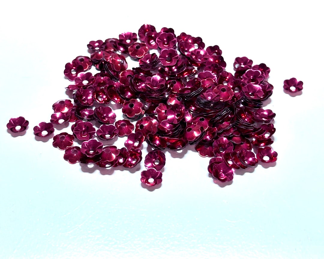 Fully Cupped Metallic Rose Red Flower Sequins 6mm - Etsy