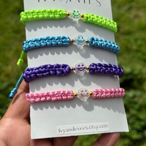 Smiley Face Braided Bracelets , Friendship Bracelets - Etsy