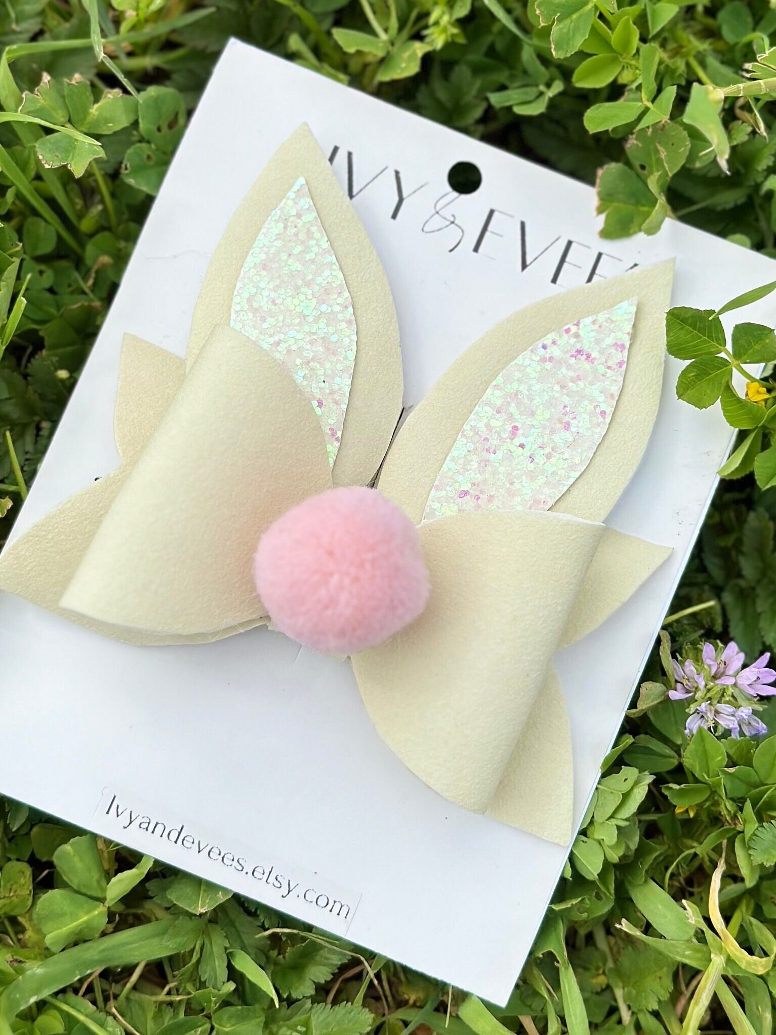 Leather Bunny Hair Bow , Easter Leather Hairbow. Easter Holiday Bow - Etsy