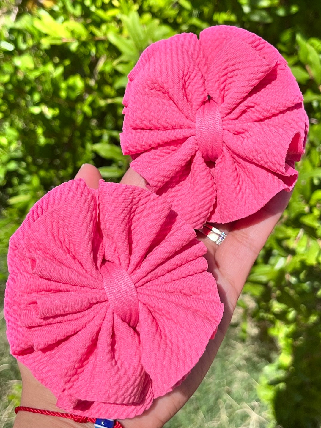 3 Pink Bubble Gum Shredded Hair Bow Set Pink Shredded - Etsy