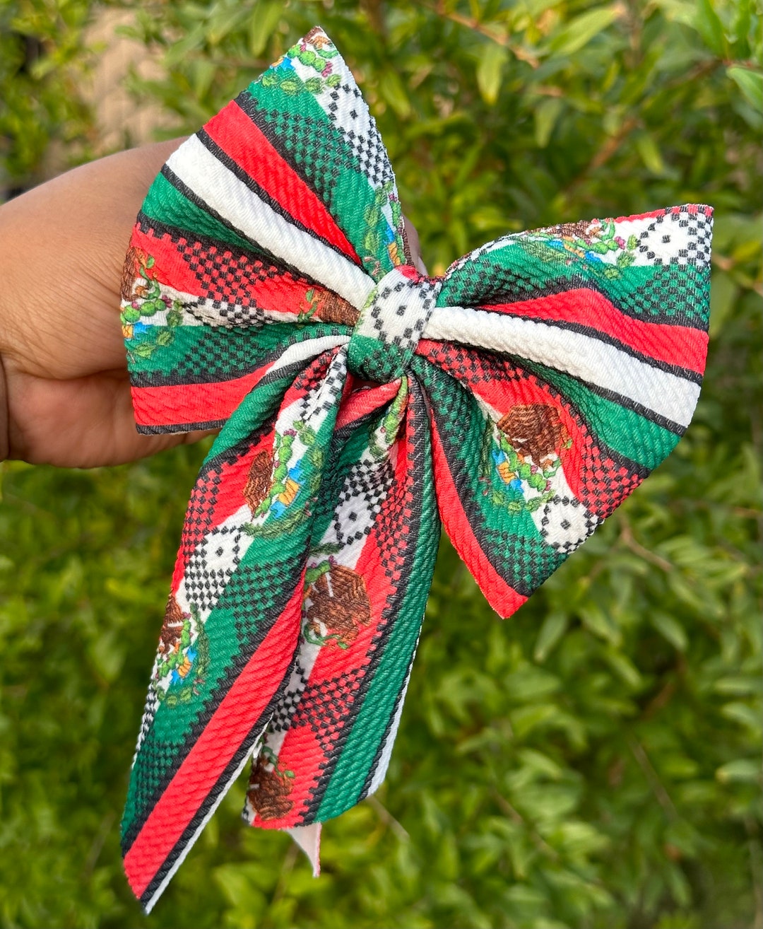 MEXICAN Bows-mexican Sailor Hair Bow , Mexican Classic Hair Bow - Etsy