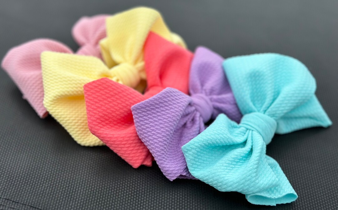 6” OVERSIZED Solid Bows-knottie HAIRBOW - Large Hair Bows, Six-inch ...