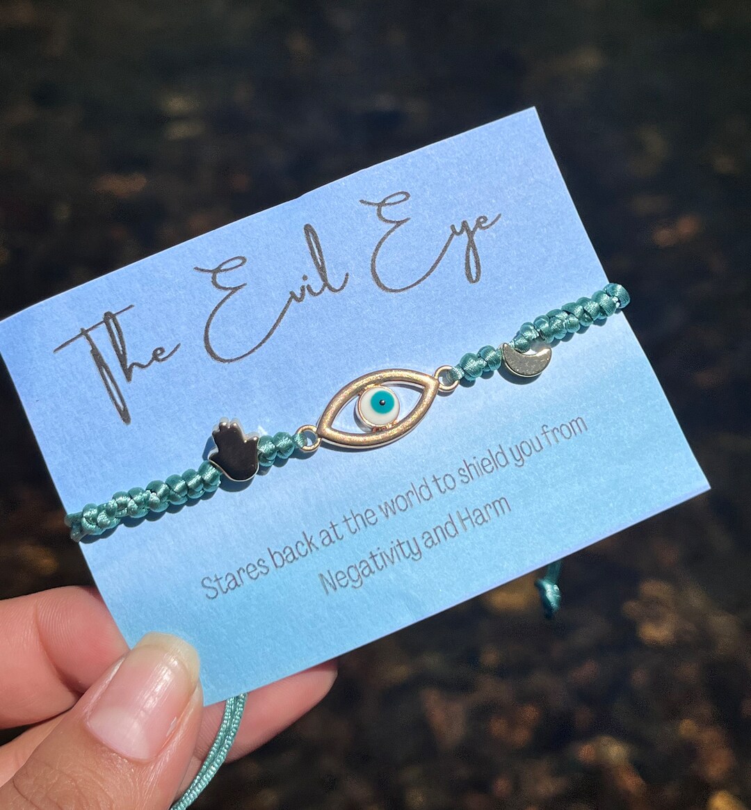 The Evil Eye , Hamsa , Moon Bracelet - Etsy