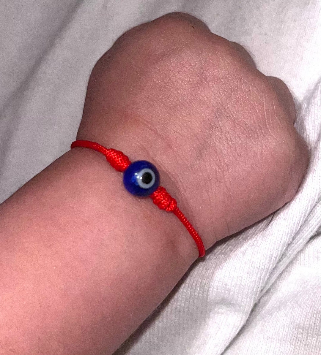 Baby Evil Eye Bracelet, Thin String Preemie/ Newborn Evil Eye String ...