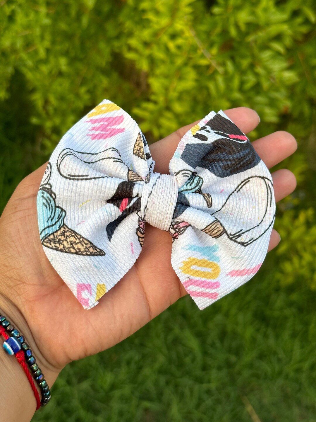 Ghostface Hair Bow - Etsy