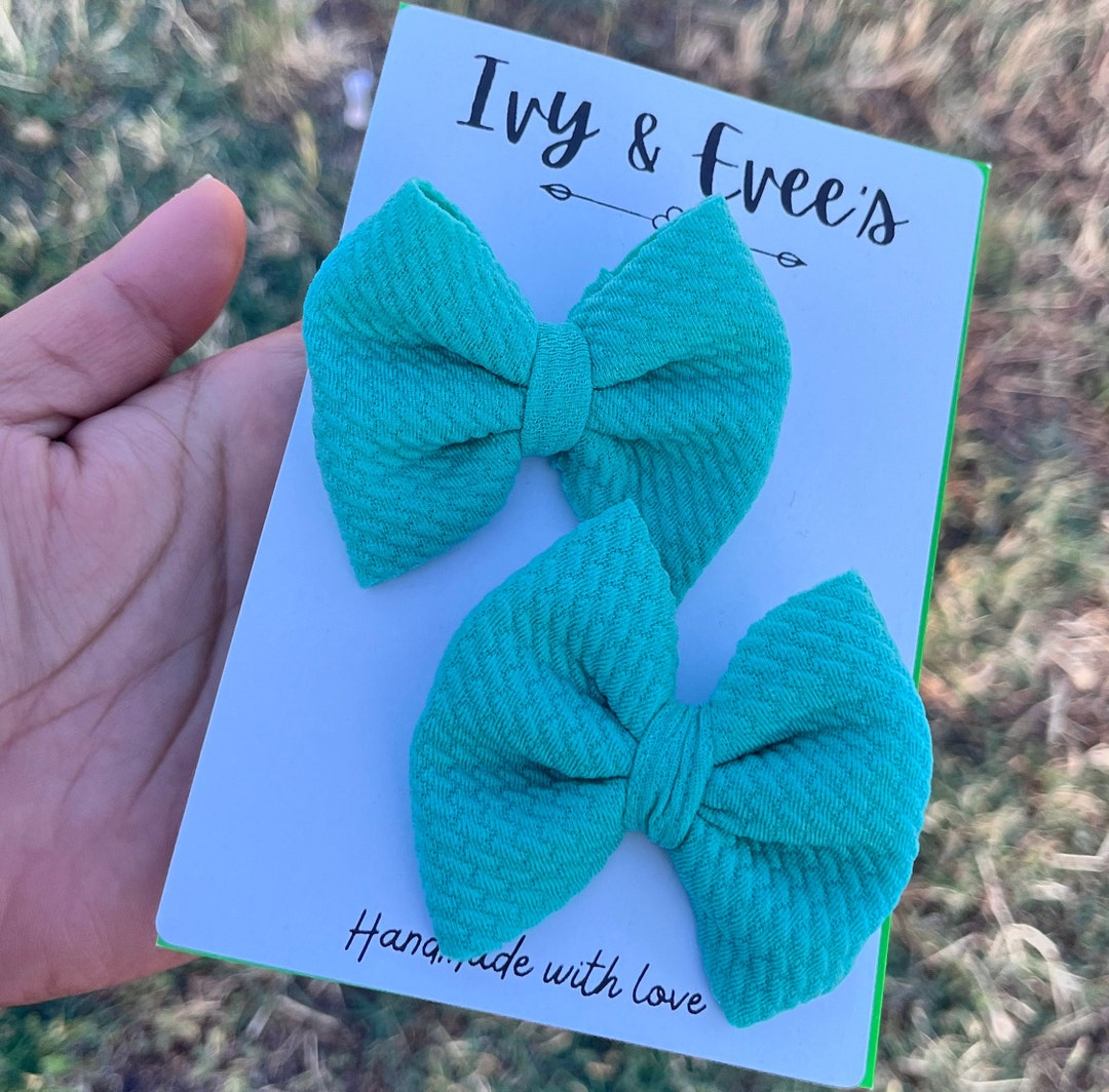 SMALL SOLID BOWS small 3.5-inch Solid Hair Bow Clip Piggies - Etsy