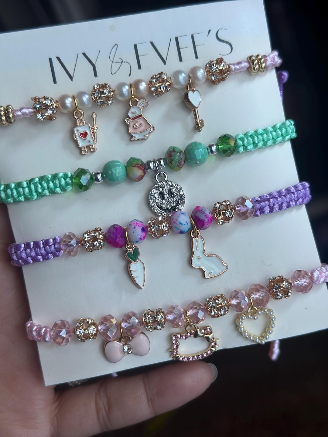 Charmed Bracelets, Woven Charmed Bracelet, Girly Cute Bracelets,braided ...