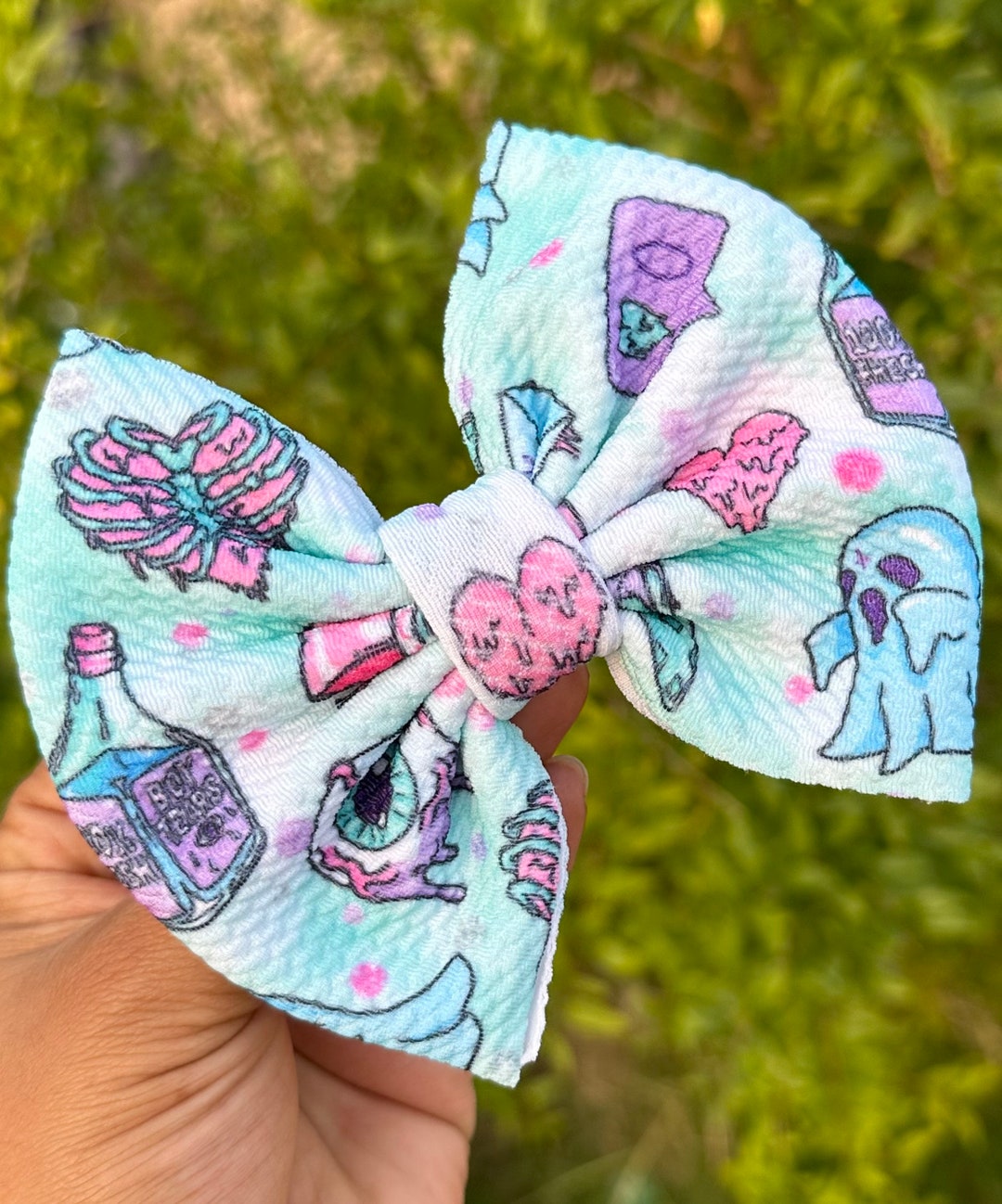 SPOOKY CUTE Hair Bow cute Spooky Hair Bow Halloween Hair Bow - Etsy