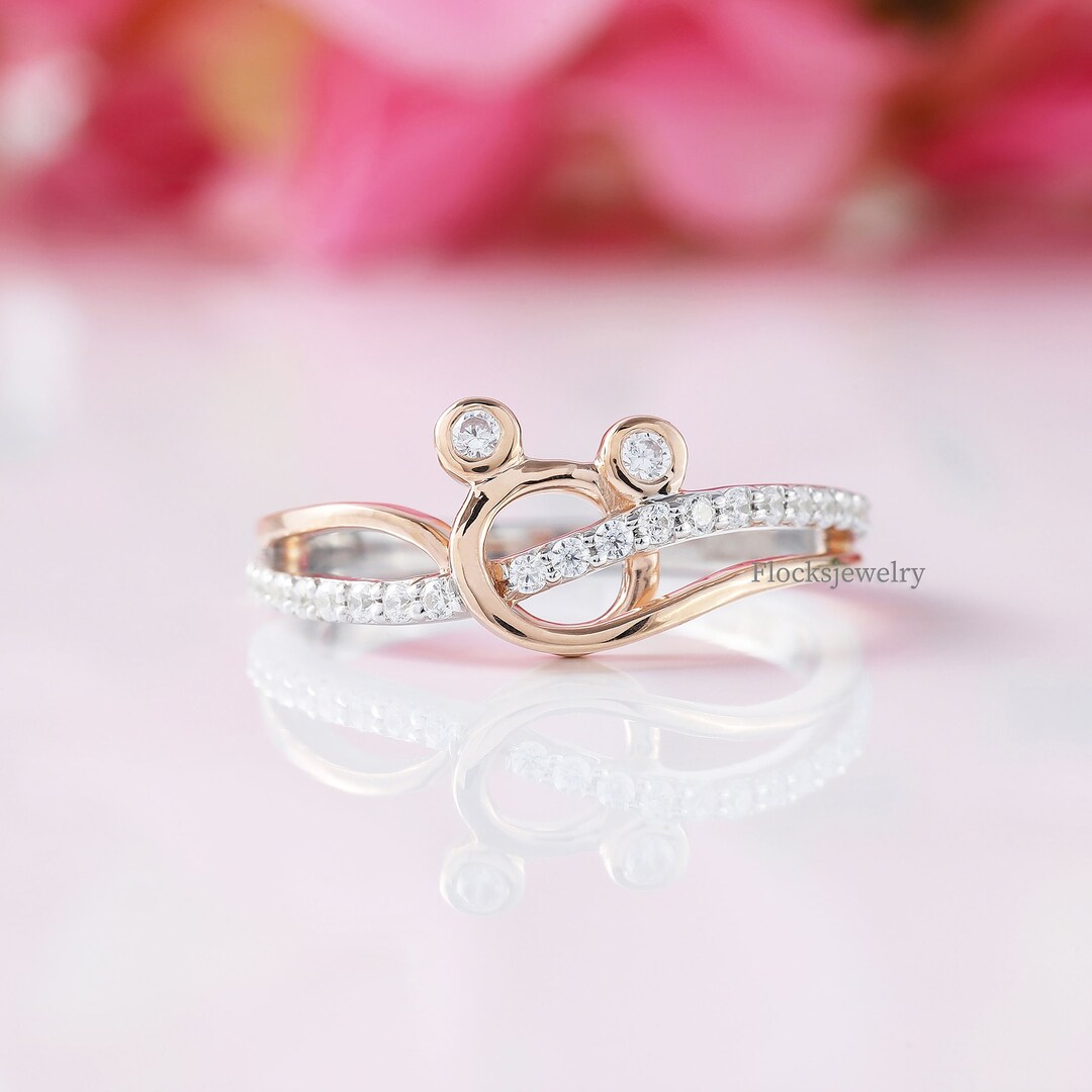 Twisted Mouse Face Ring, Minnie Mouse Ring, Enchanted Two-tone Ring ...