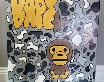 Kaws X Bape Star Painting - Etsy