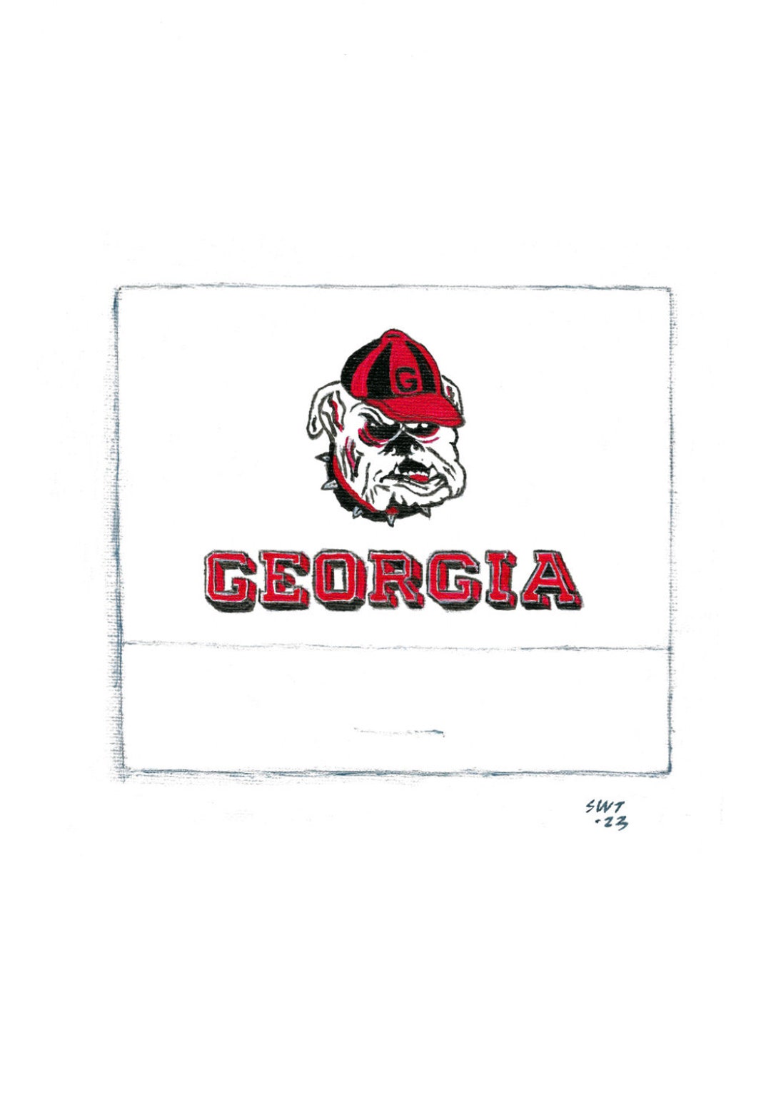 Georgia Bulldogs Vintage Matchbox Print 8.5”x11” - Etsy