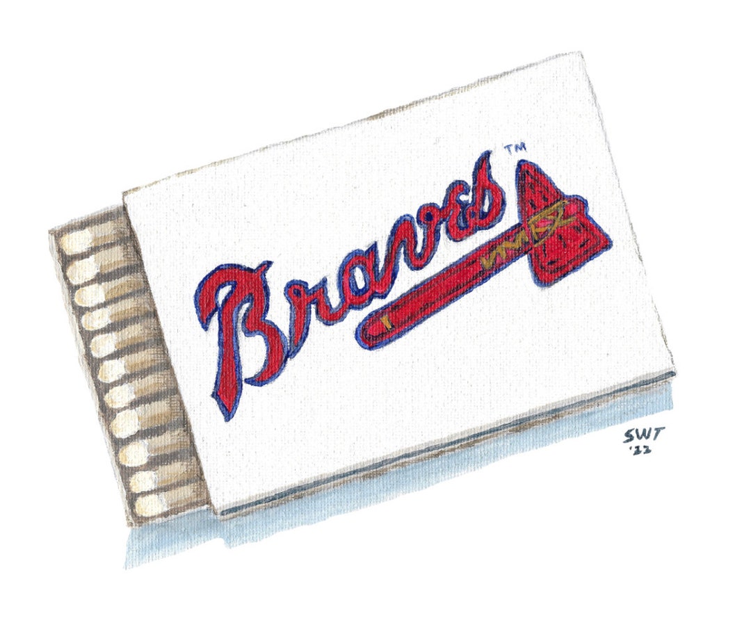 Atlanta Braves Vintage Matchbox Print 8.5x11 - Etsy