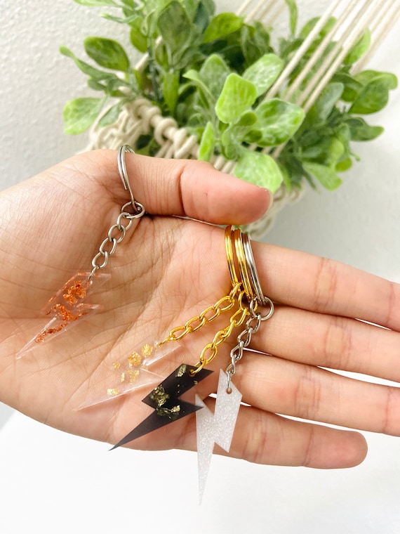 Mini Lightning Bolt Keychain | Etsy