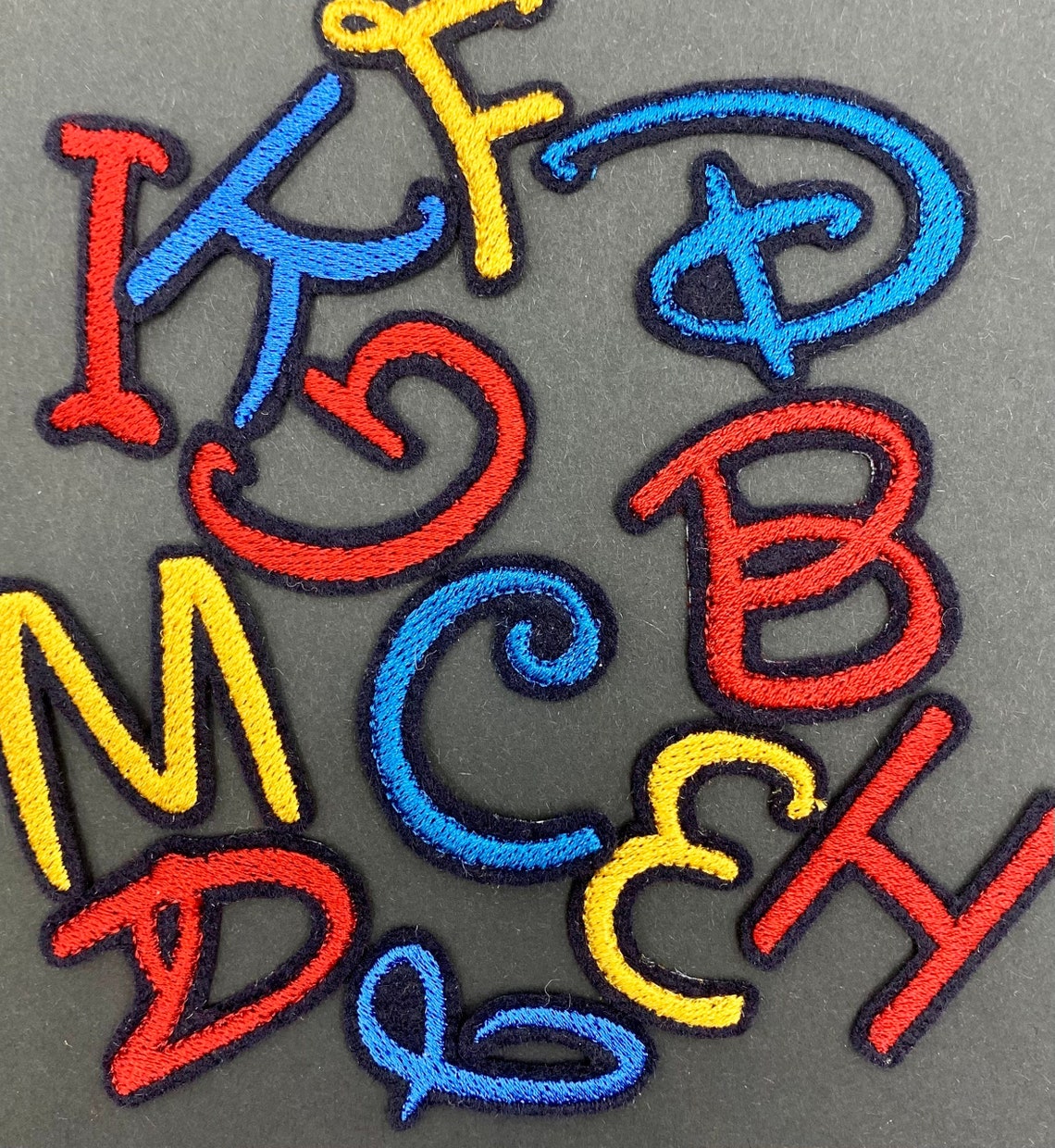 Embroidered Letter Sew On Patch Iron On Patch Embroidery Etsy