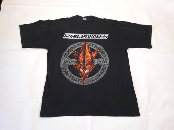 Vintage 1999 In Flames Tour T-Shirt Doom Metal Obitua… - Gem
