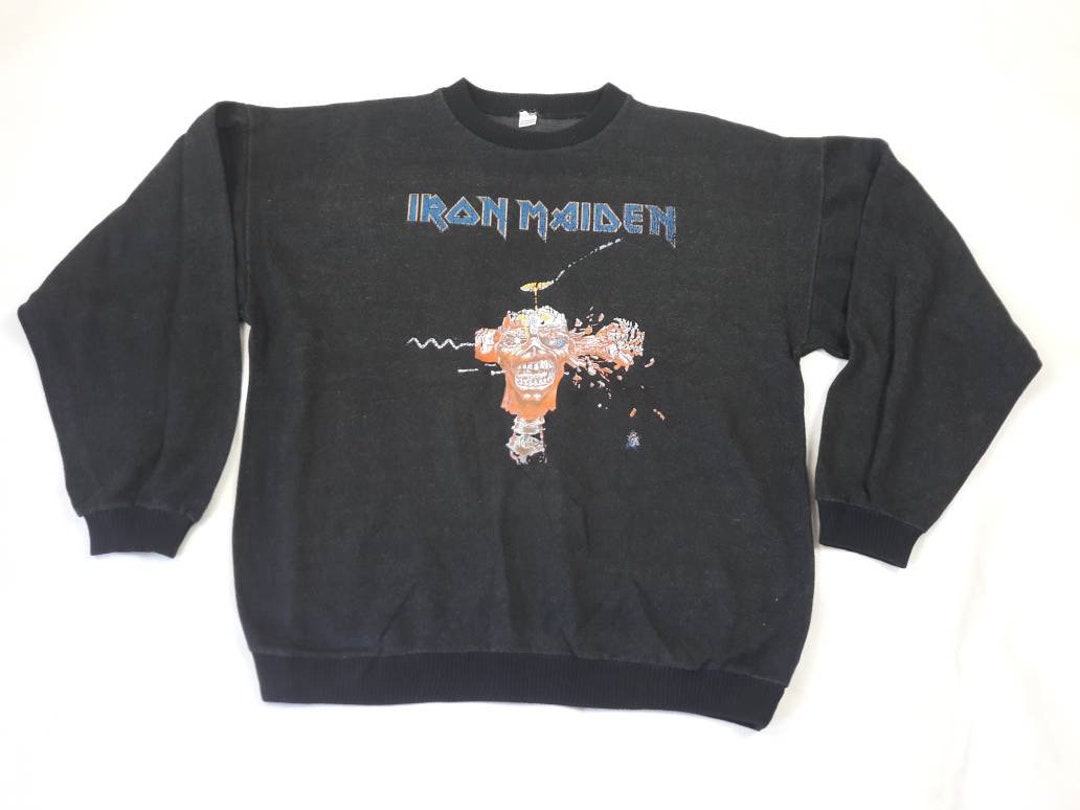 Vintage 1980s Iron Maiden Sweater Heavy Metal Motorhead ACDC Def ...
