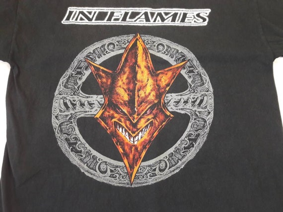 Vintage 1999 In Flames Tour T-Shirt Doom Metal Obitua… - Gem